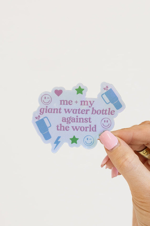 Me And My Giant Water Bottle Sticker – Girl Tribe Co.