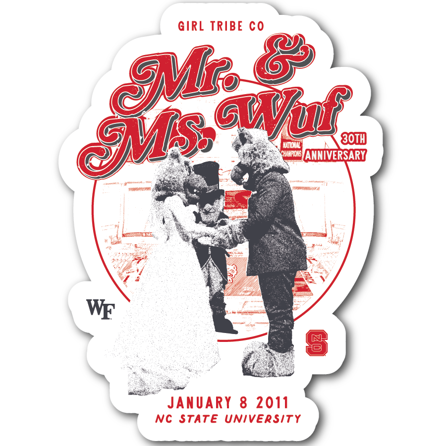North Carolina State University: Mr and Ms Wuf Vow Renewal Sticker ...