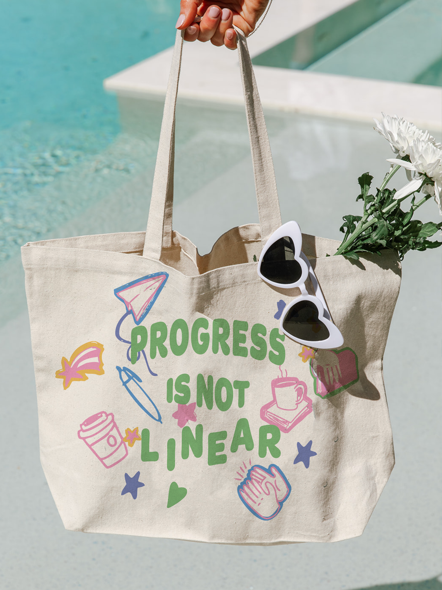 Progress Is Not Linear Tote – Girl Tribe Co.