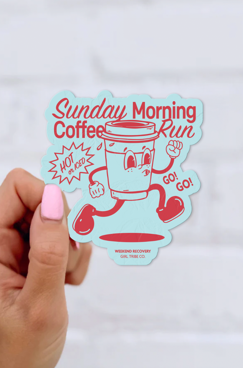 Sunday Coffee Sticker – Girl Tribe Co.