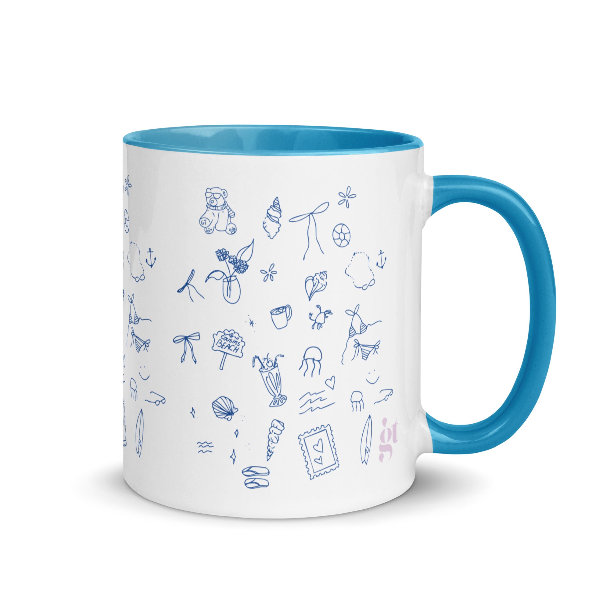 TSITP Icons Mug with Blue Color Inside – Girl Tribe Co.