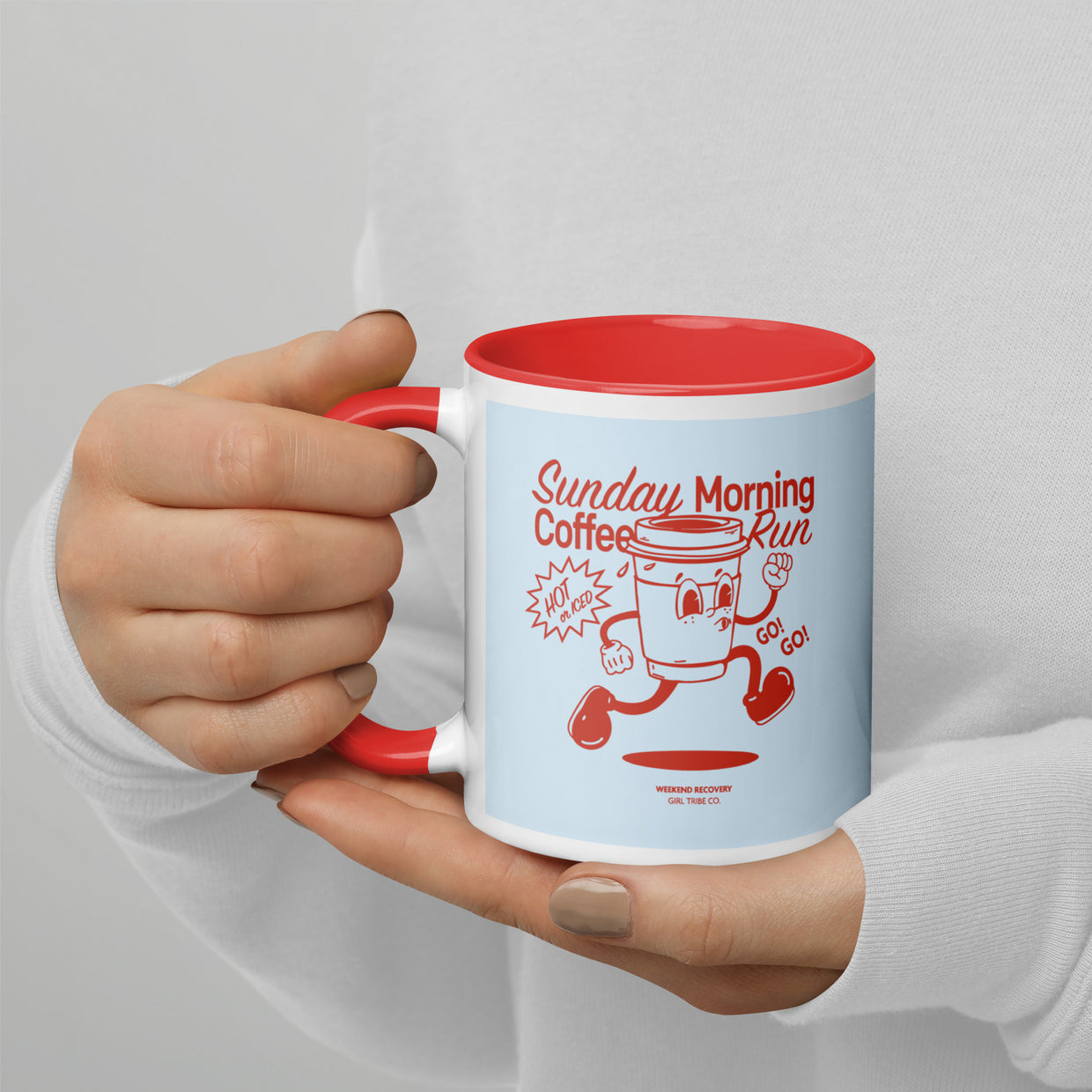 Coffee Run Mug with Color Inside – Girl Tribe Co.