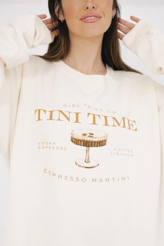 Tini Time Sweatshirt in Ivory - Girl Tribe Co.